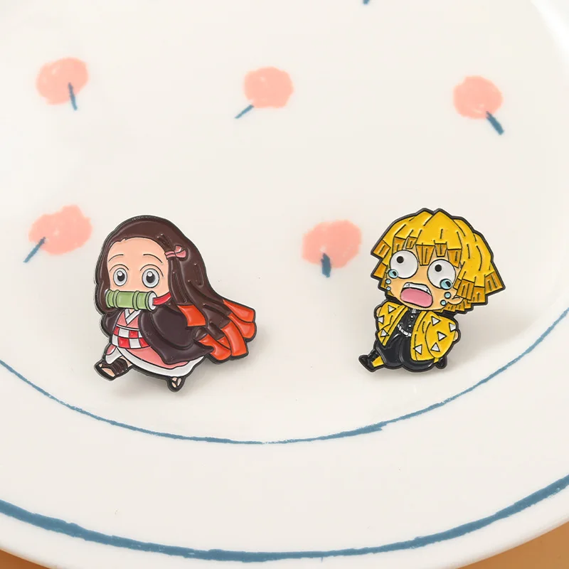Anime Brooch Pins Demon Slayer | Demon Slayer Badge Inosuke | Demon ...