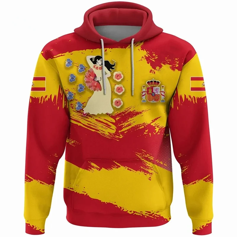 Spanish-Emblem-Graphic-Hoodie-Men-Clothing-Pop-3D-Spain-National-Flag ...