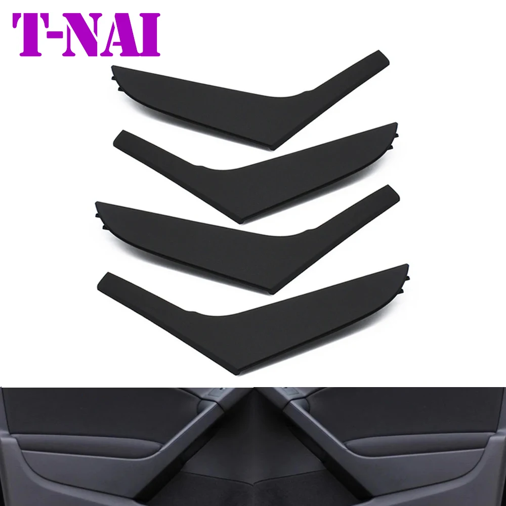 Black-Front-Rear-Car-Interior-Left-Right-Door-Pull-Handle-Cover-Panel ...