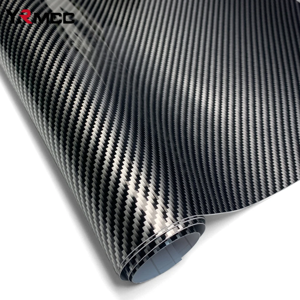 Car Sticker 2D Carbon Fiber Glossy Black Color Change Vinyl Wrap Film ...