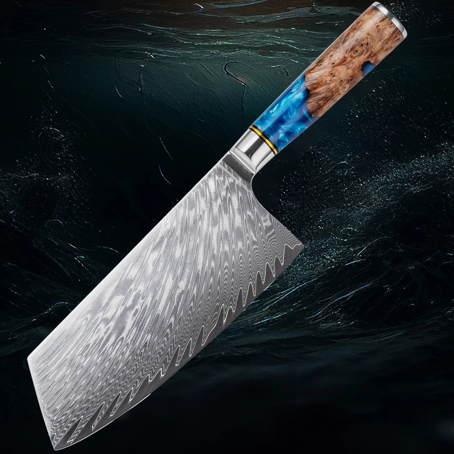 Damascus-Cleaver-Knife-Meat-Cleaver-Butcher-Knife-for-Meat-Cutting-7-5 ...