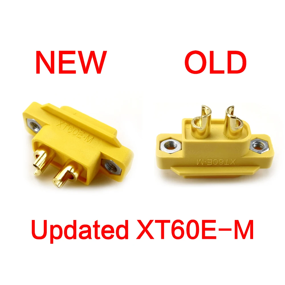 10Pcs Updated AMASS XT60E-M Mountable XT60 Male Plug Connector For Racing Models Multicopter ...