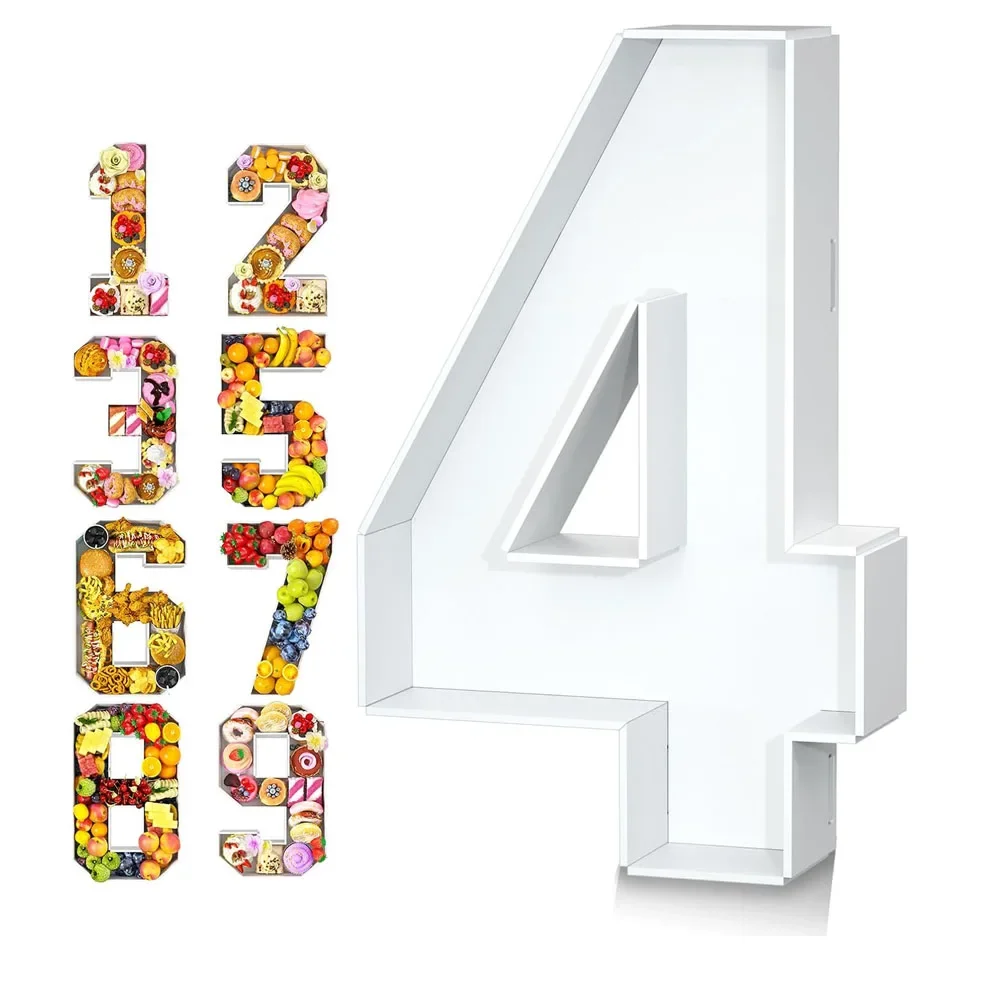 Paper Mache Number Trays Uxcell 50 Cardboard Number Set, Paper Box ...