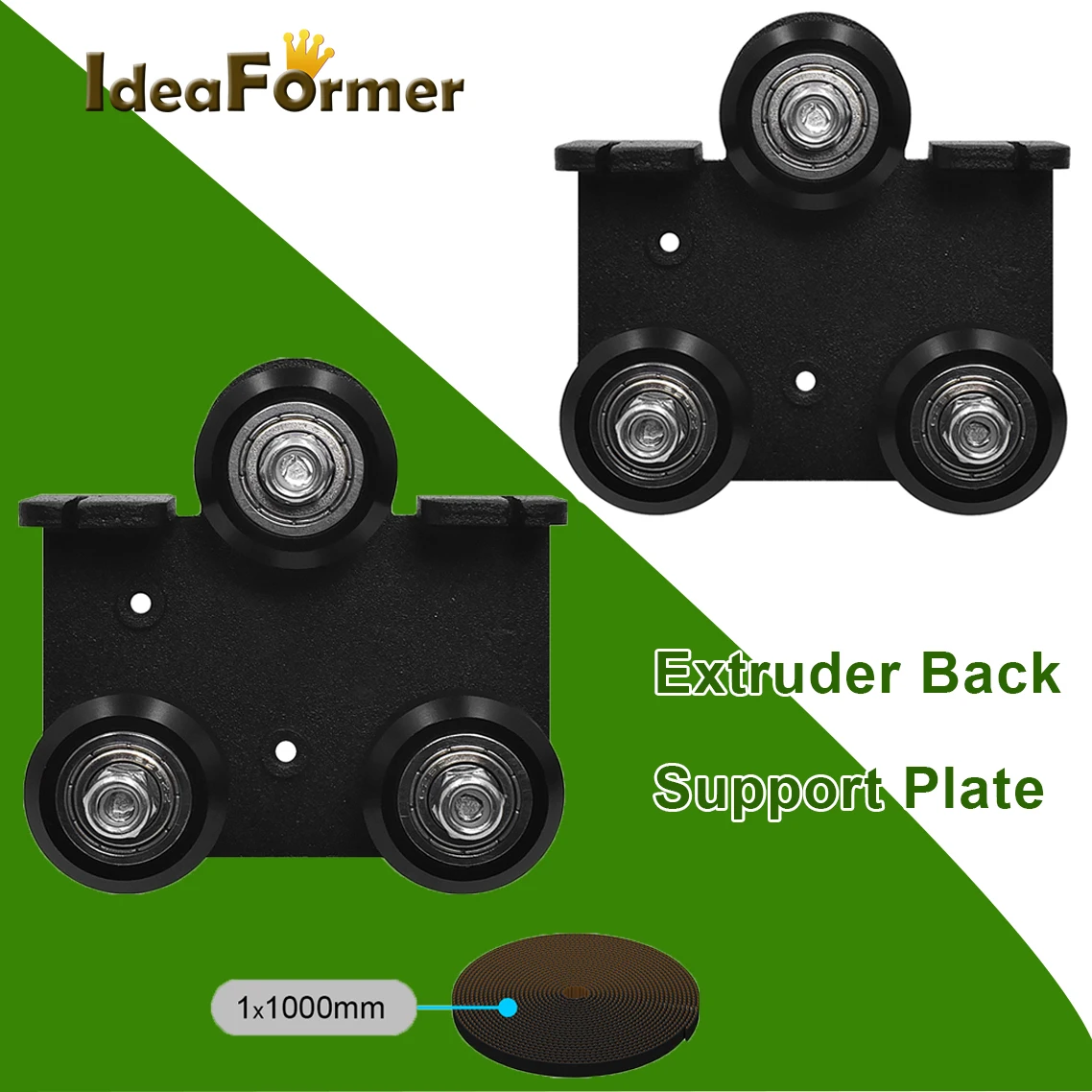 IdeaFormer-Upgrade-Extruder-Back-Support-Plate-with-3pcs-POM-Pulley-and ...