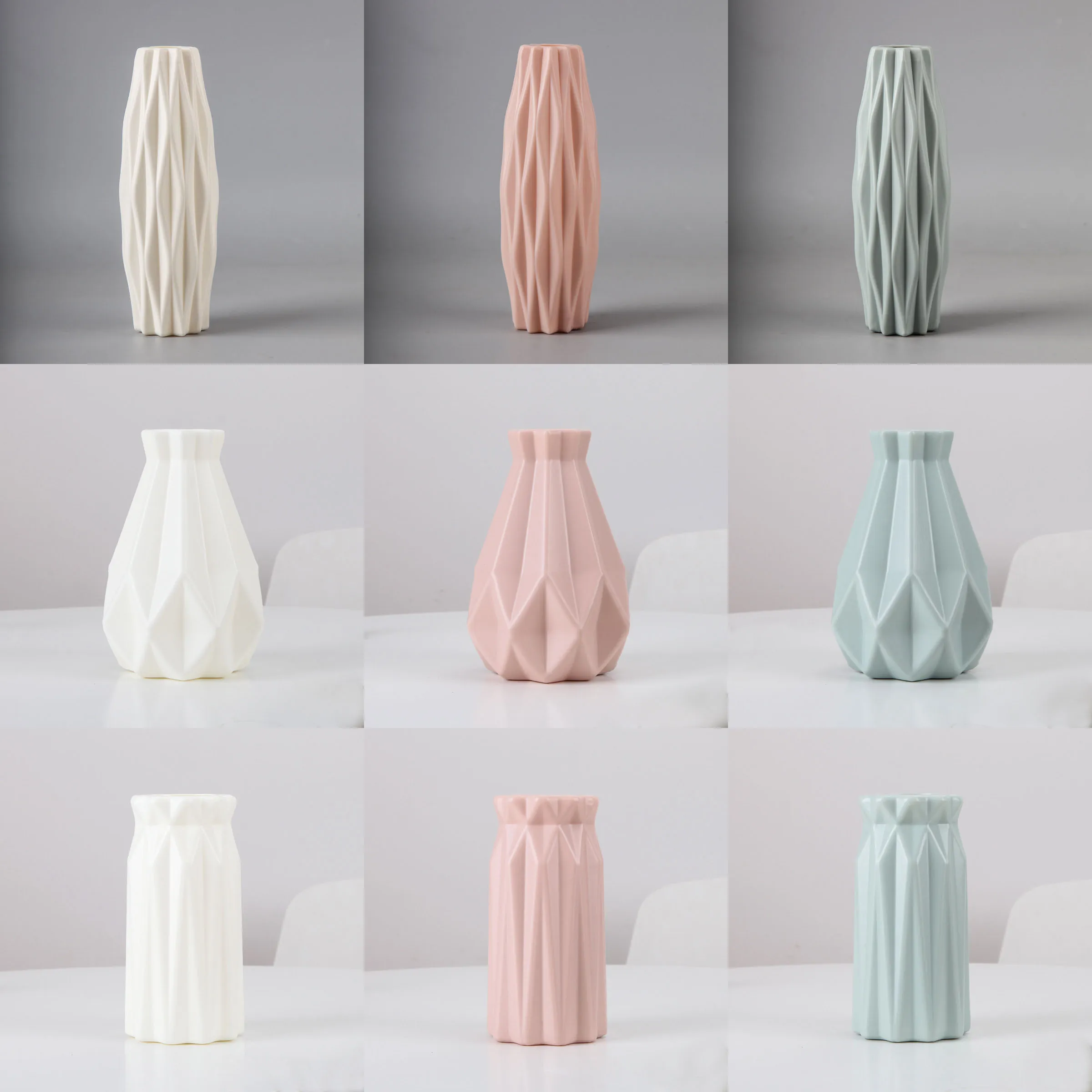 Plastic-Flower-Modern-Vase-Decoration-Home-Nordic-Style-Vase-Imitation ...