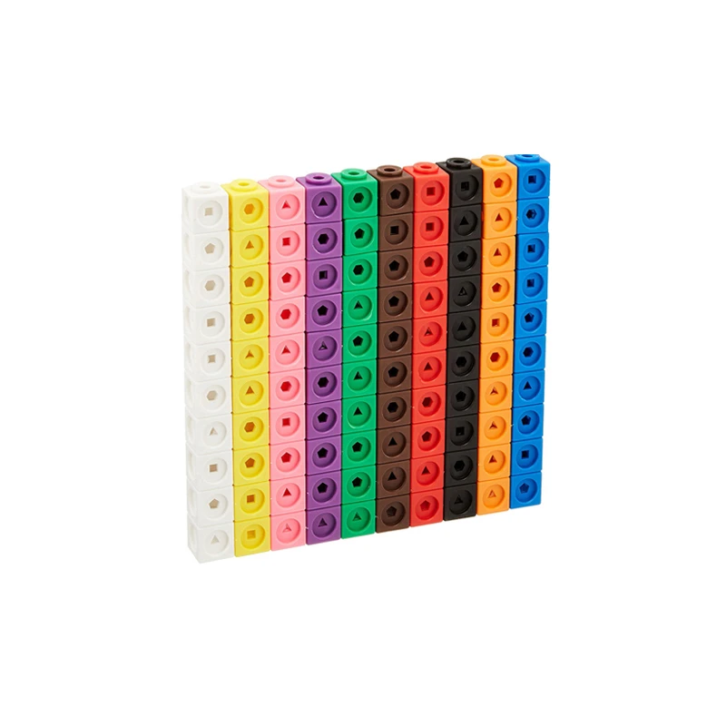 Kids Children Mathematics Linking Cubes Blocks Kids Educational Numbers ...