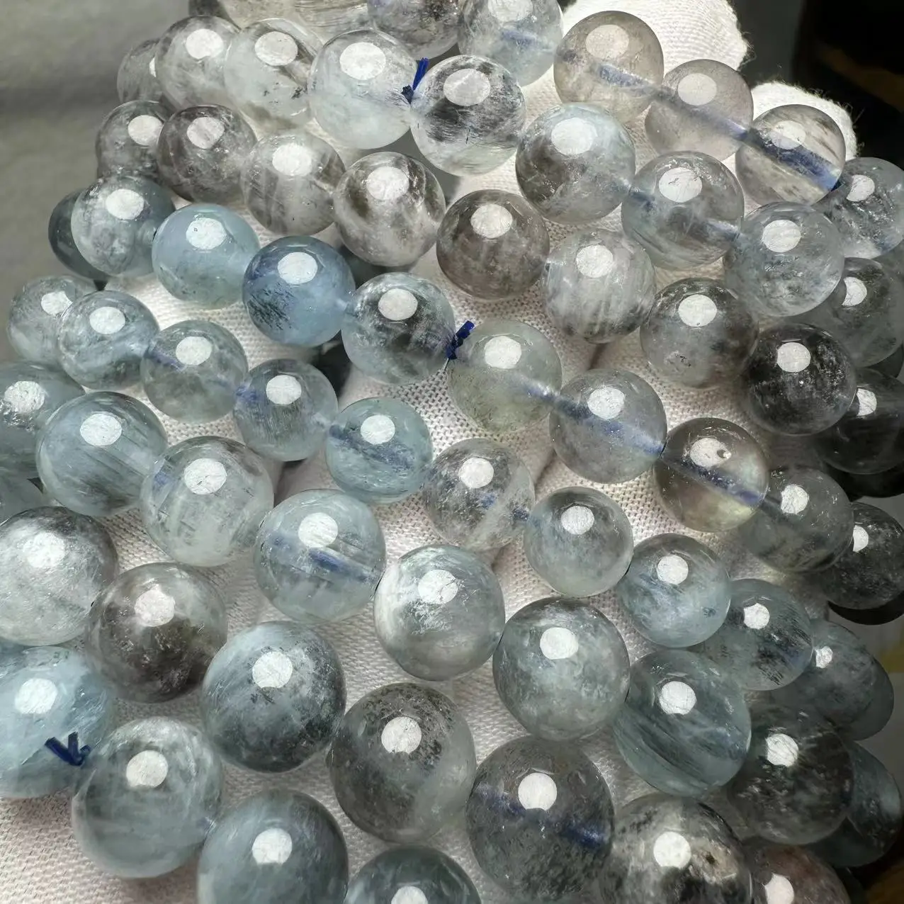 Meihan-Rare-Natural-AA-Devil-Blue-Aquamarine-Smooth-Round-Loose-Beads ...