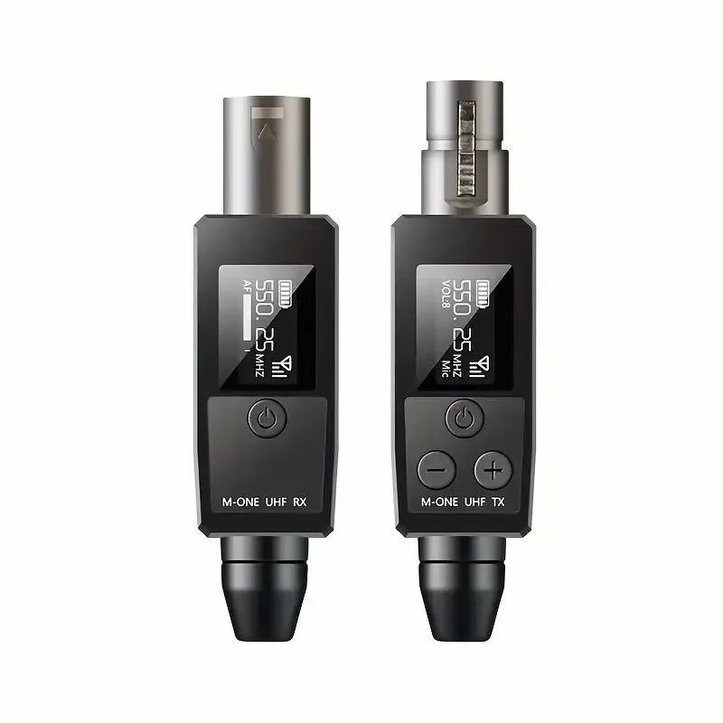 Wireless-microphone-transmitter-receiver-plugged-into-XLR-microphone ...