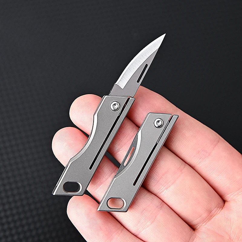 Mini-Titanium-Alloy-TC4-Folding-Knife-EDC-Portable-Keychain-Pendant ...