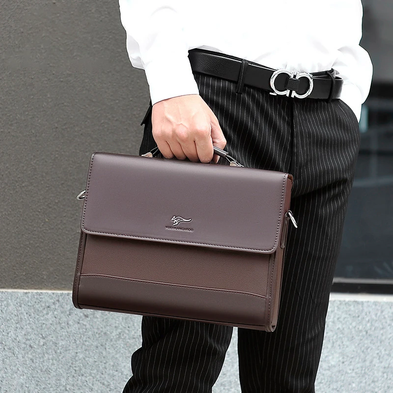 Leather Executives Briefcases For Men Designer Business Tote Bag Wallet ...