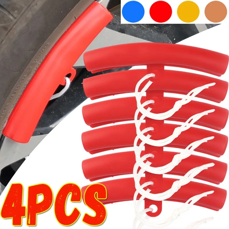 1-8PCS-Car-Motorcycle-Wheel-Guard-Rim-Protect-Red-Bicycle-Car-Wheel-Rim ...