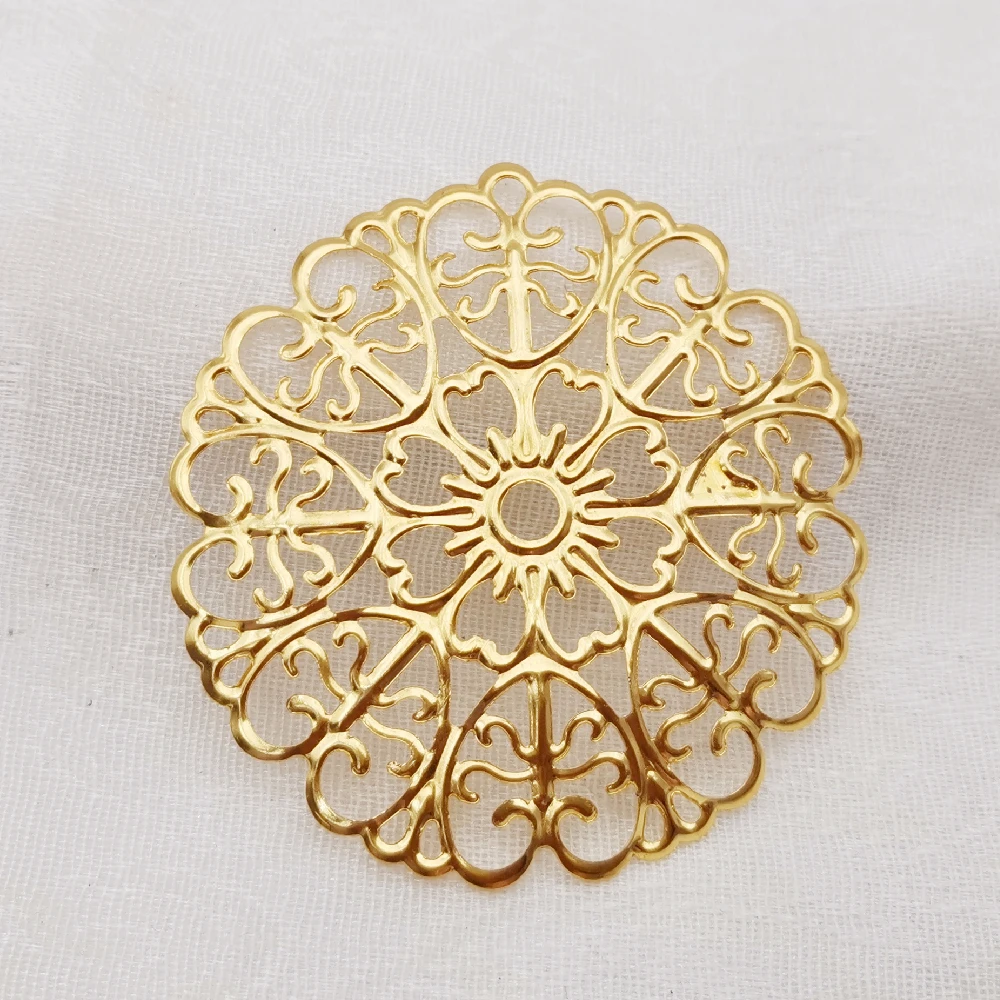 10-50-PCS-51mm-Metal-Filigree-Round-Flowers-Slice-Charms-Base-Jewelry ...