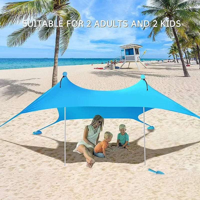 Tourist-Beach-Sun-Shelter-Outdoor-Windproof-UV-Protection-Canopy ...