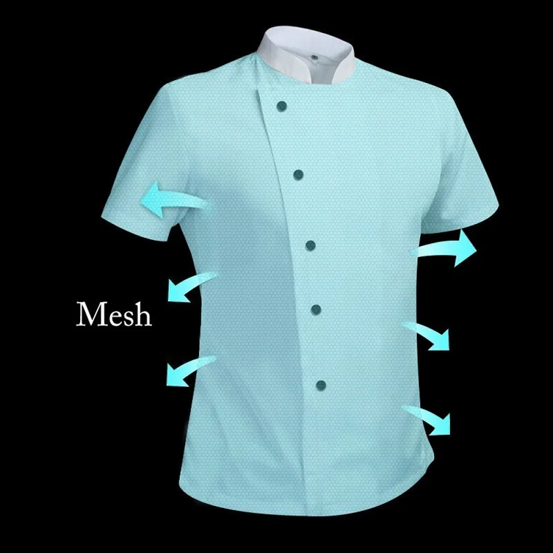 Western-Restaurant-Men-s-Solid-Color-Kitchen-Jacket-Summer-Hotel-Female ...