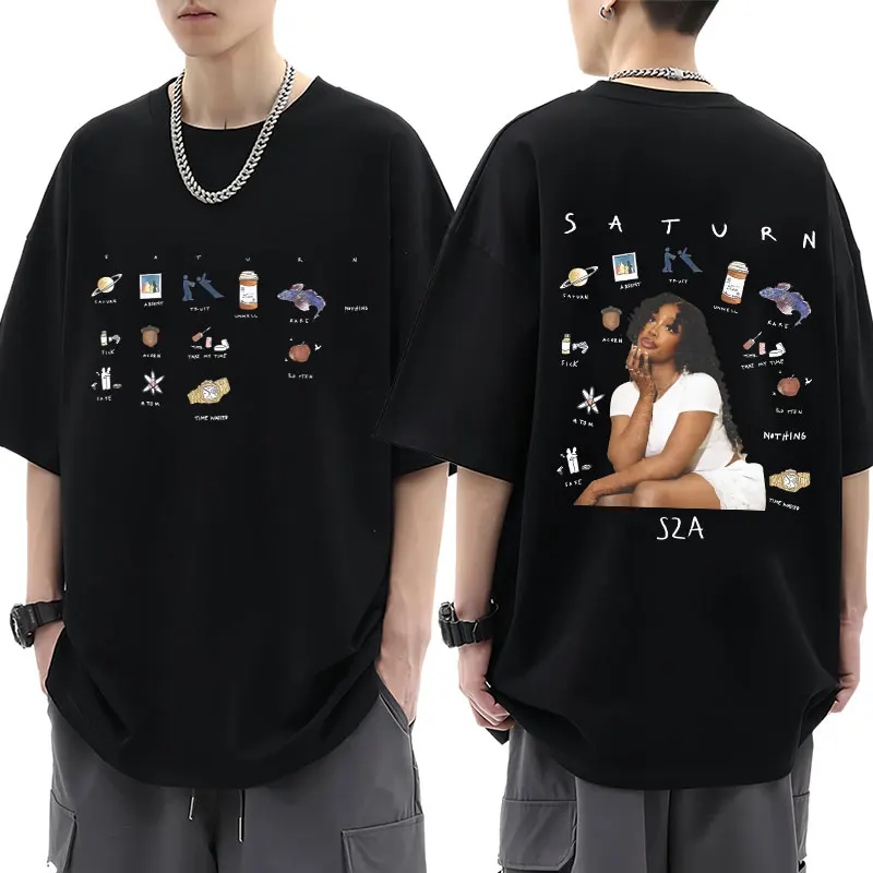 Rapper-SZA-Music-Saturn-Graphic-T-Shirt-Men-Women-Fashion-Harajuku-T ...