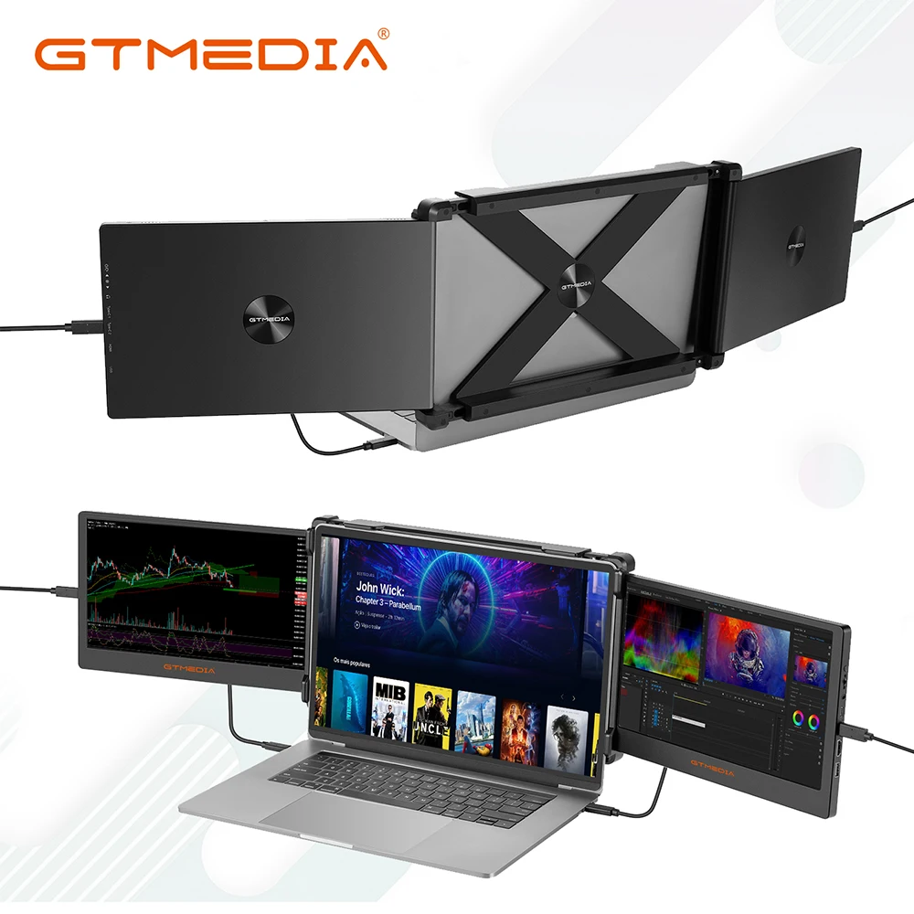 New-GTMEDIA-Mate-X-Portable-Monitor-Attachable-Dual-Screen-195-Degree ...