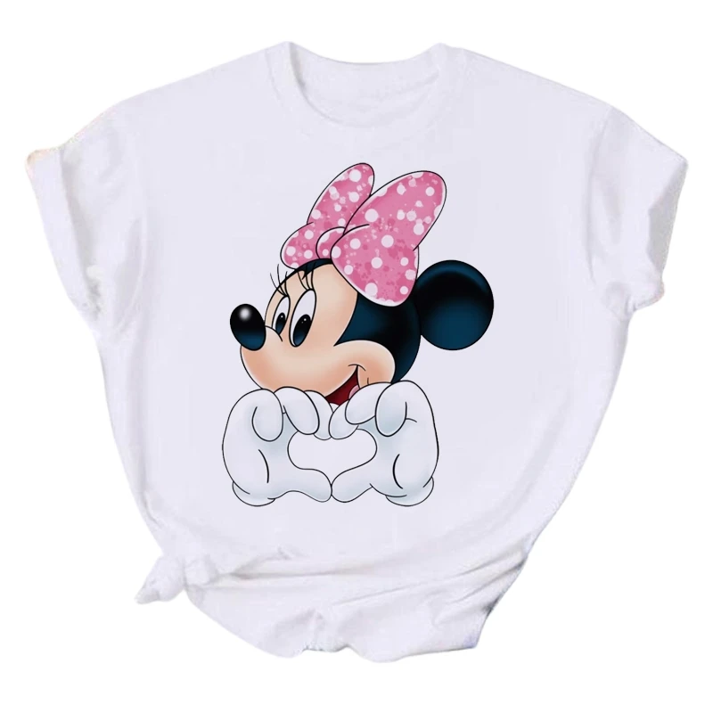 Kawaii-Disney-Cartoon-Minnie-Printed-T-Shirt-donna-Fashion-Mickey-Mouse ...