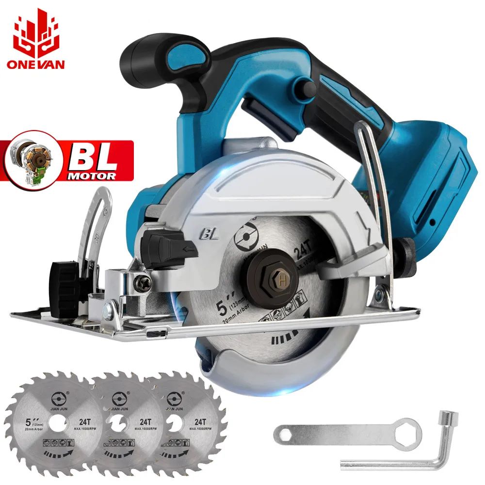 18V-Brushless-Electric-Circular-Saw-1000W-125mm-Cordless-Electric ...