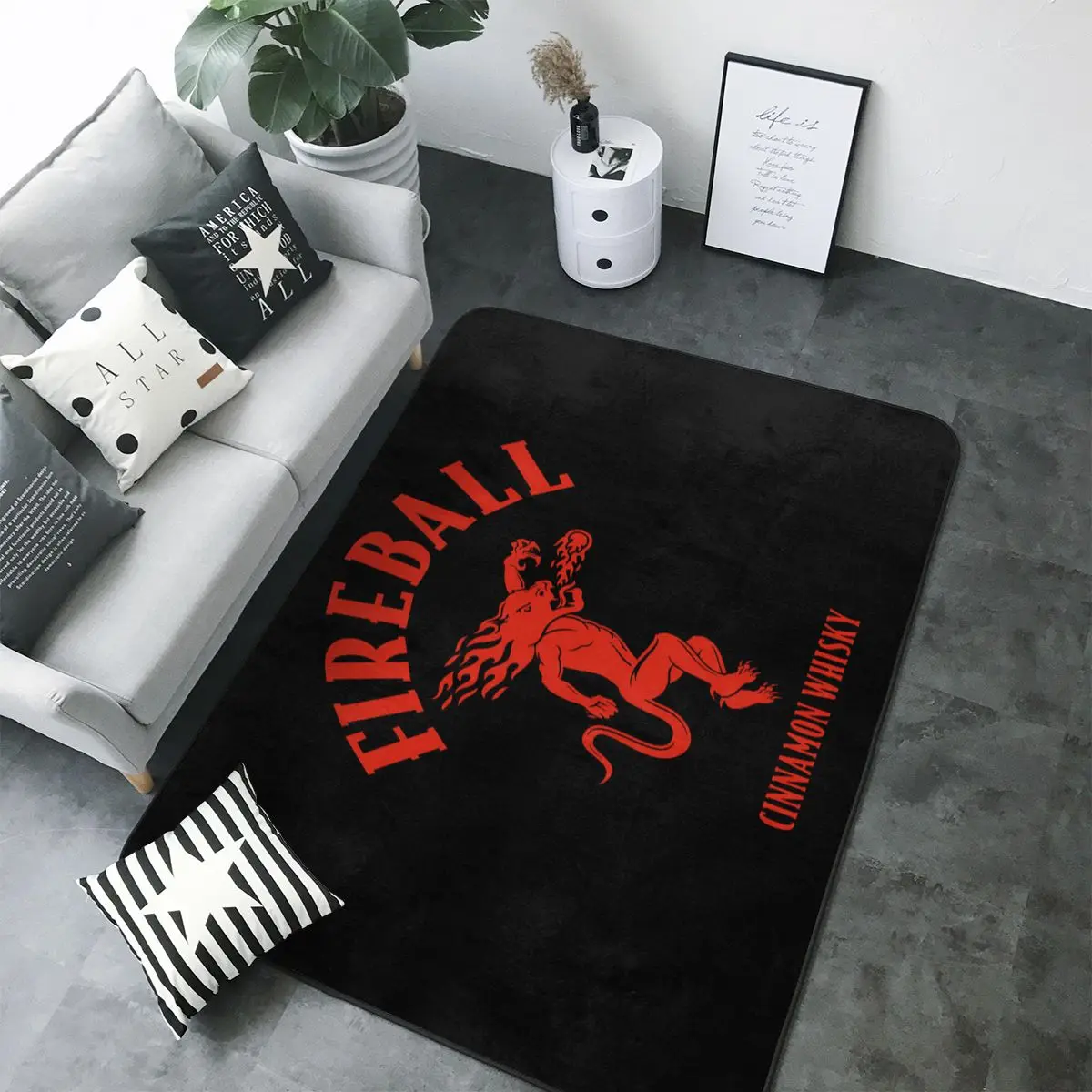 Mens-Fireball-Cinnamon-Whiskey-Logo-Rug-Living-Room-Carpet-Home-Room ...