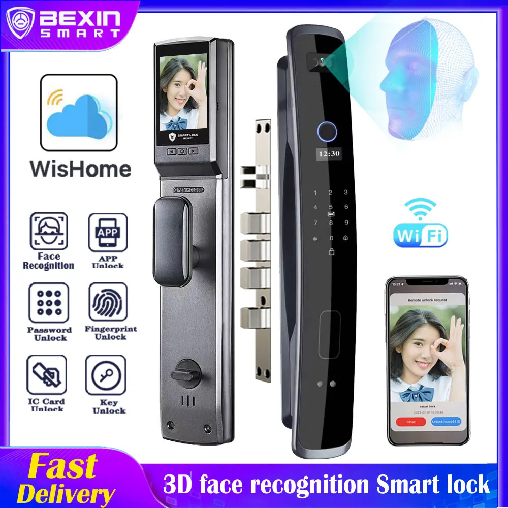 3D-Face-Recognition-WIFI-APP-Smart-door-Lock-Fingerprint-Biometric-Card ...