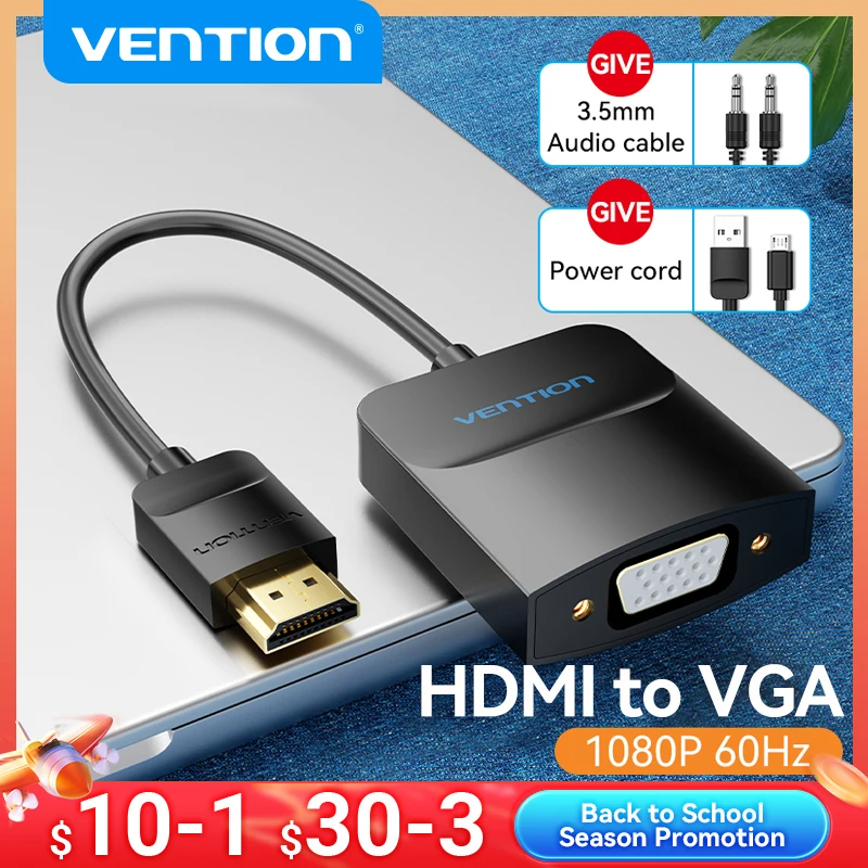 Vention-HDMI-to-VGA-Adapter-1080P-HD-Male-to-VGA-Female-Converter-With ...