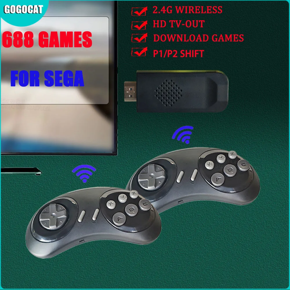 16-bit-MD-Wireless-Retro-Video-Game-Console-For-Sega-Genesis-Game-Stick ...