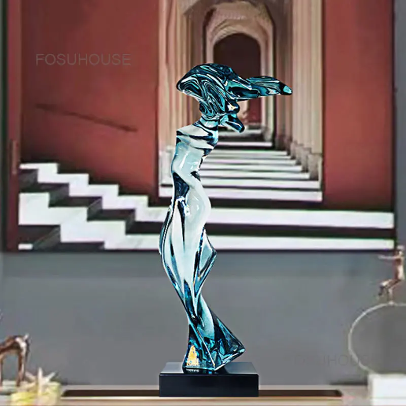 Abstract Transparent Sculptures Ornaments Modern Home Decor Hotel Hall ...