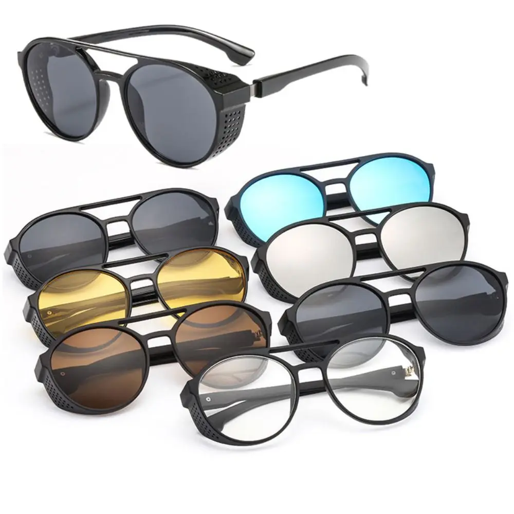 Retro-Black-Frame-Sunglasses-Travel-Sun-Protective-UV400-Eyewear ...