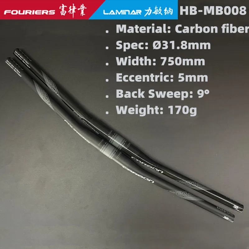 Fouriers HB MB008 mtb guiador de carbono leve plana guiador excêntrico ...