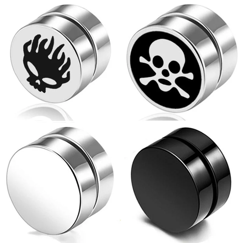 Boucles-d-Oreilles-Magn-tiques-de-Bain-pour-Homme-Punk-Halloween-r ...