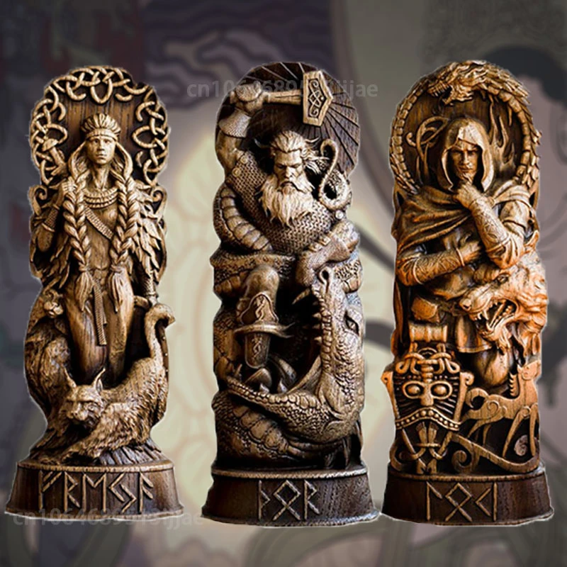 Deuses nórdicos estátua de resina freyja estátua freya nórdico deuses ...