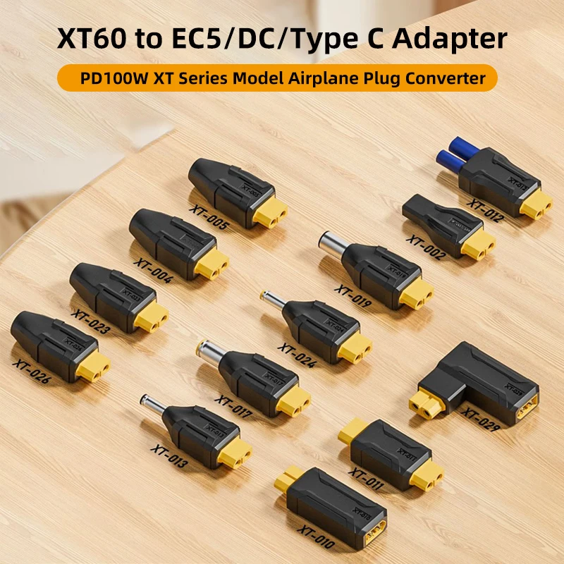 XT60 to EC5 Type C Adapter DC 5.5X2.5 5.5X2.1 7.4X5.0 7.9X5.0mm to XT60 ...
