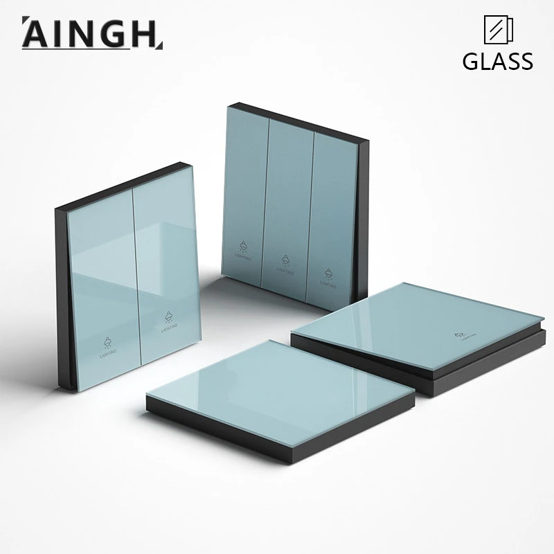 Wall Switch Light Glass Panel 1/2/3/4 Gang Pc Power Button Push ...