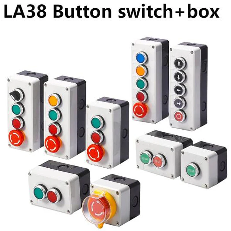 NEW-Button-switch-control-box-plastic-hand-held-self-starting-button ...