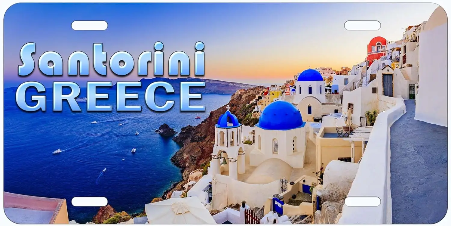 Aegean Sea Santorini Greece Novelty Car License Plate - AliExpress 15