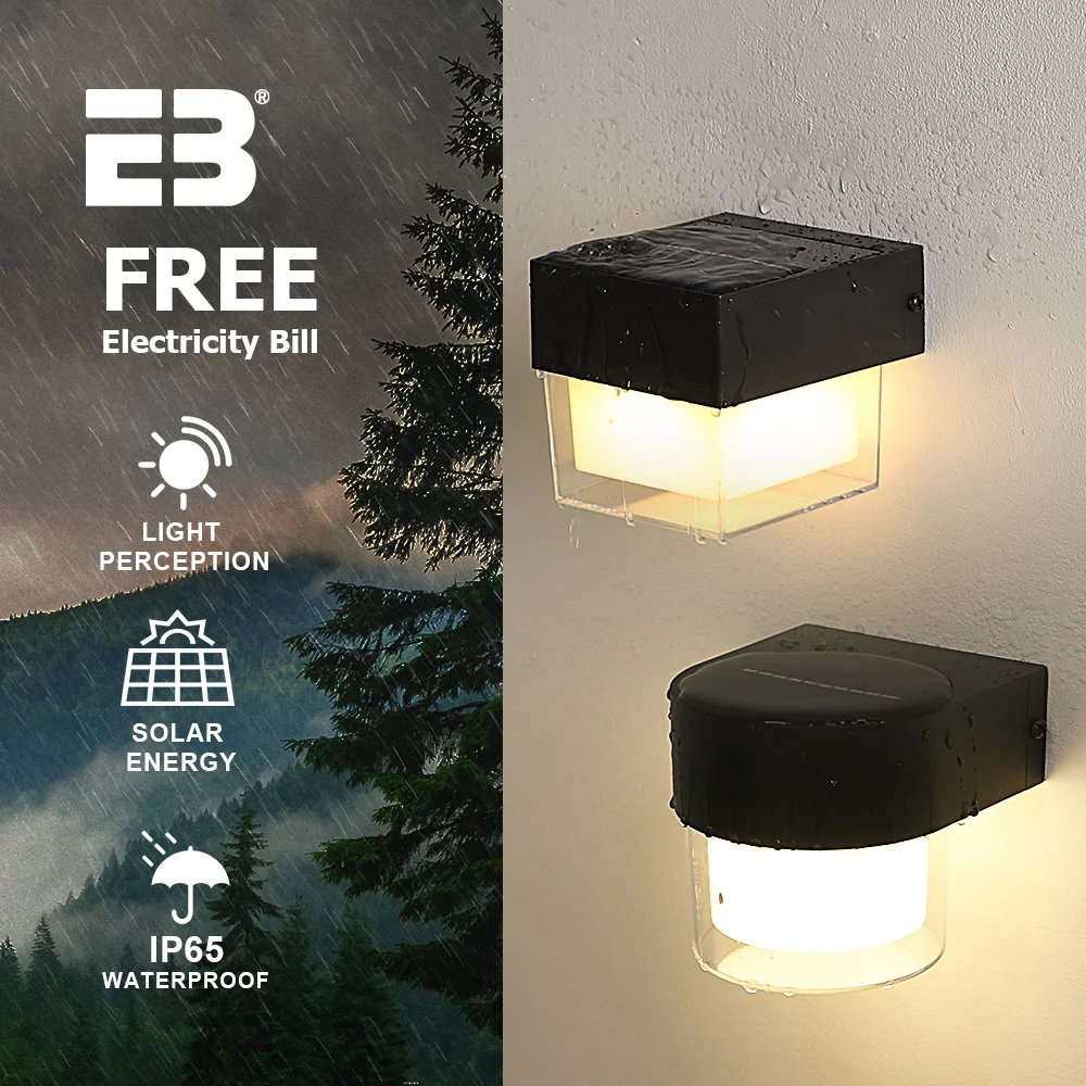 Solar-Outdoor-LED-Wall-Light-4W-IP65-Waterproof-Exterior-Wall-Lamp ...
