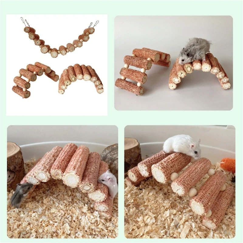 Small-Pet-Corncob-Ladder-Rabbit-Climbing-Bridge-Toy-Birdcage-Swing ...