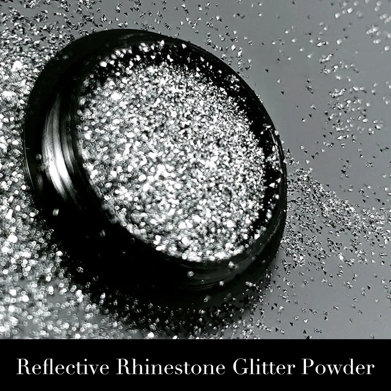 1box Reflective Diamond Glitter Powder Holographic Sparkling Crystal ...