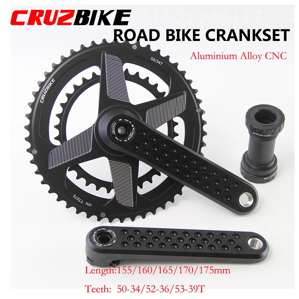 CRUZbike Road Bike Crankset 155/160/165/170/175mm Bicycle Crank 9/10/11 ...