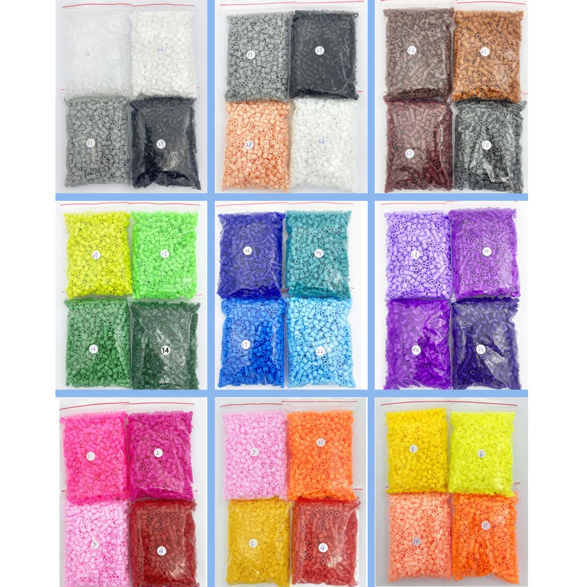 5MM-4-kinds-colors-2000PCs-Fuse-Pixel-Puzzle-Iron-Beads-Mix-Colors-for ...
