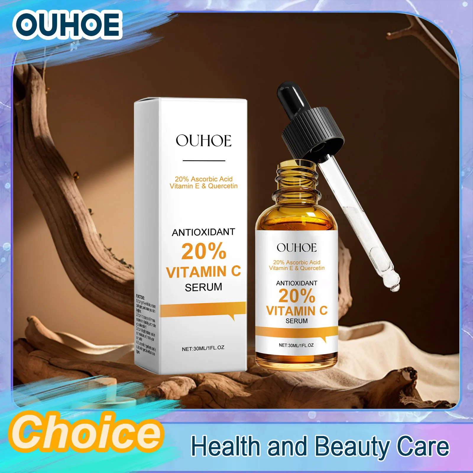 Vitamin C Facial Serum Anti Aging Deep Hydrating Fade Fine Wrinkles ...