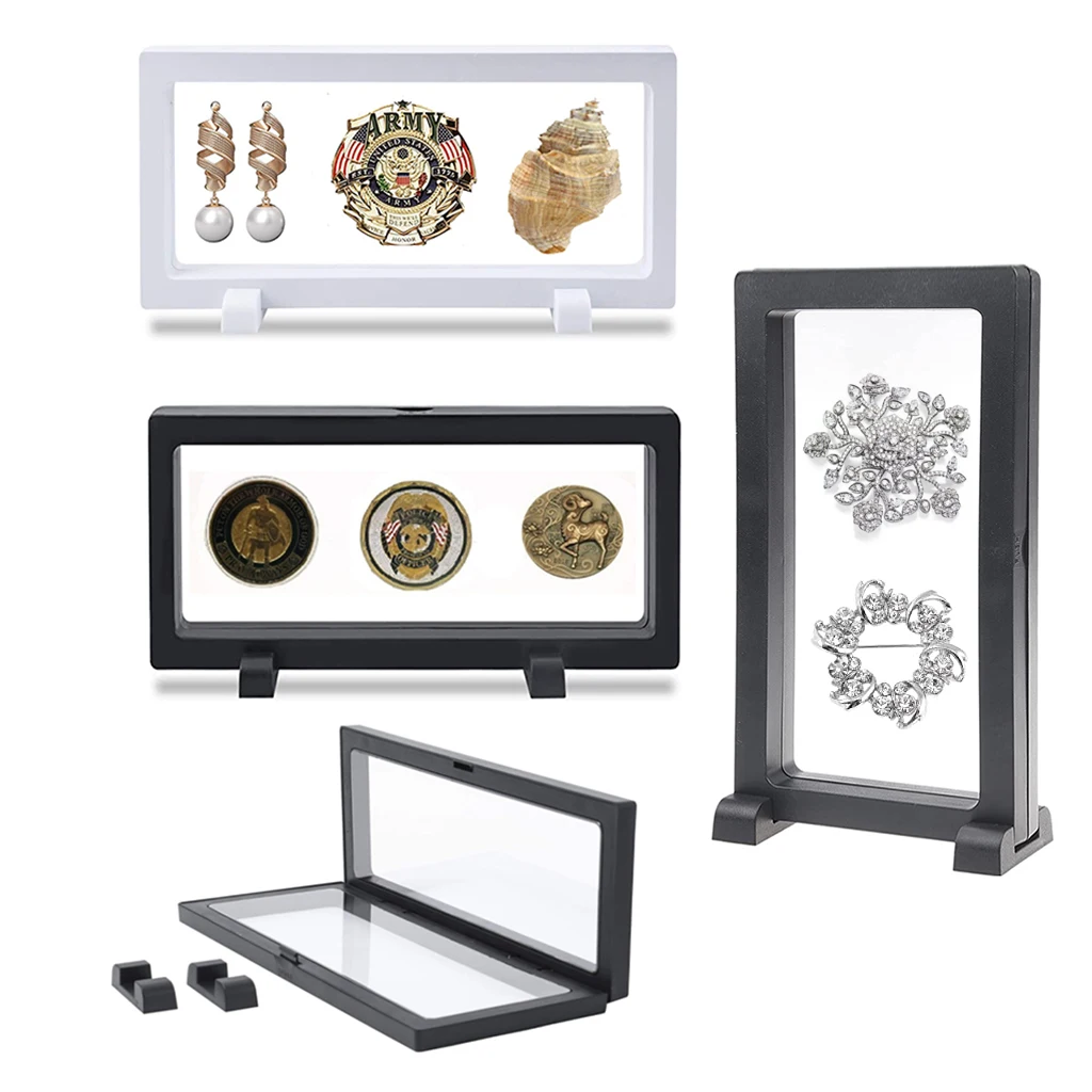 6Pcs-Reusable-Floating-Frame-Display-Holder-Stand-Storage-Box-for ...