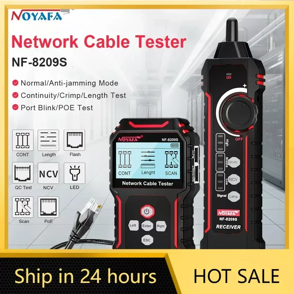 NOYAFA-NF-8209S-Network-Cable-Tester-Cable-Tracker-Cat5-Cat6-PoE-Tester ...