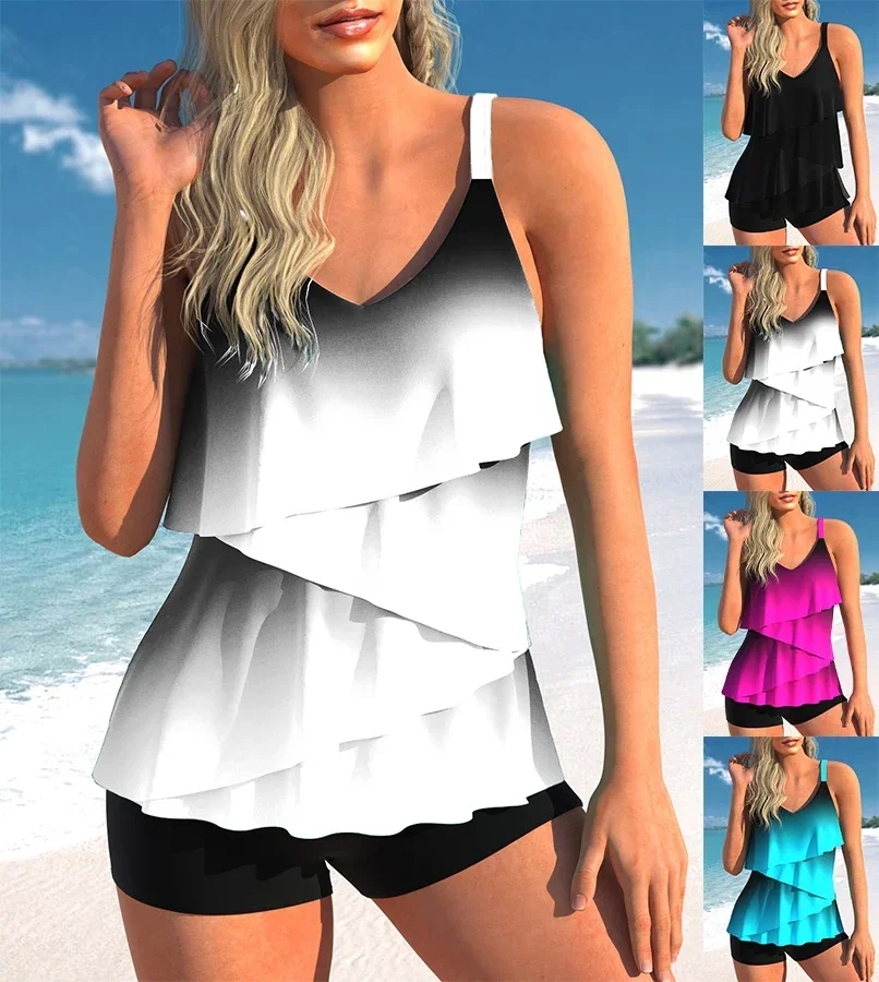 Ladies Summer New Two Piece Set 3D Printed Sexy Leisure Vacation Design ...