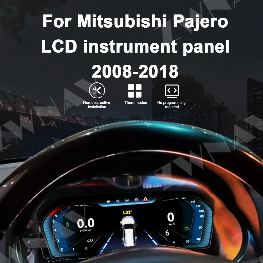 Update Digital LCD Instrument Cluster For Mitsubishi Pajero 2008-2018 ...