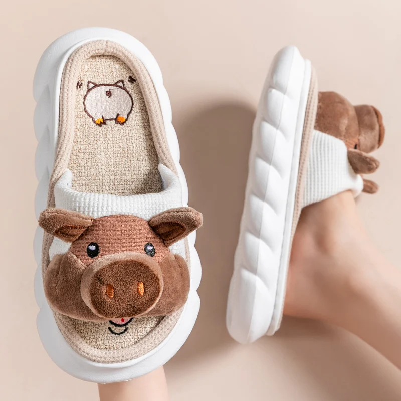 Cute-Pig-Home-Slippers-for-Women-Memory-Foam-Pigs-Platform-Soft ...