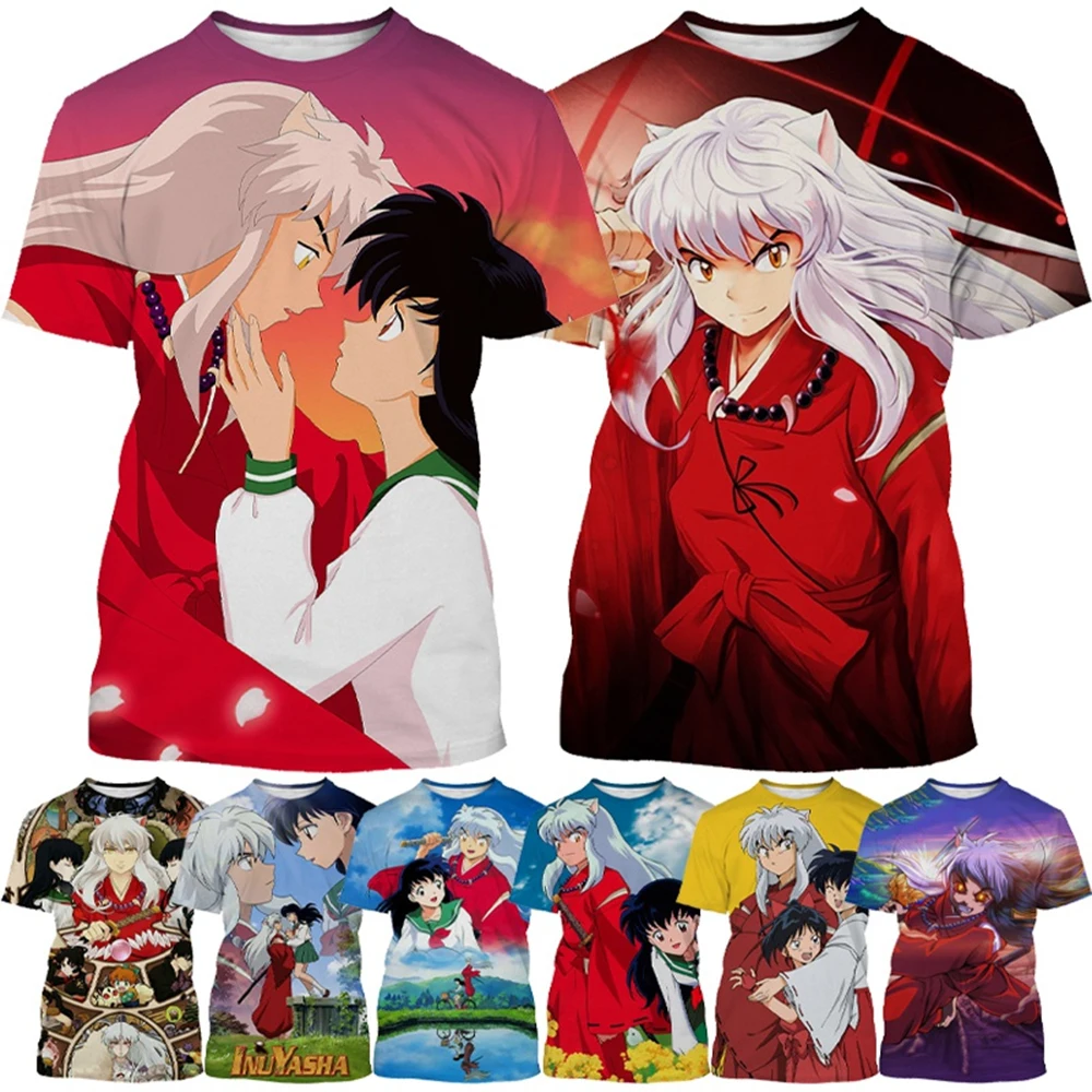Camiseta-con-estampado-3D-de-Inuyasha-para-hombre-y-mujer-camisa ...