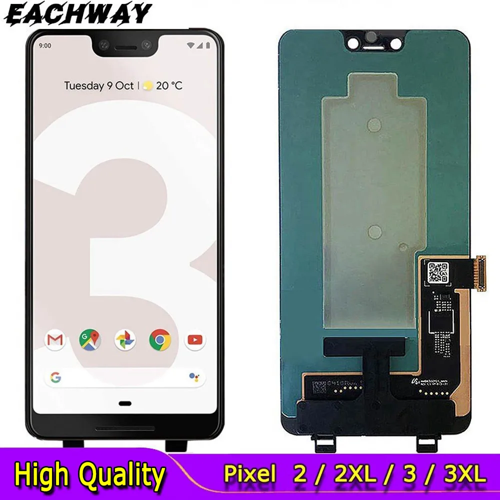6.3" For Google Pixel 3XL LCD Display Touch Screen Digitizer Assembly 5 ...