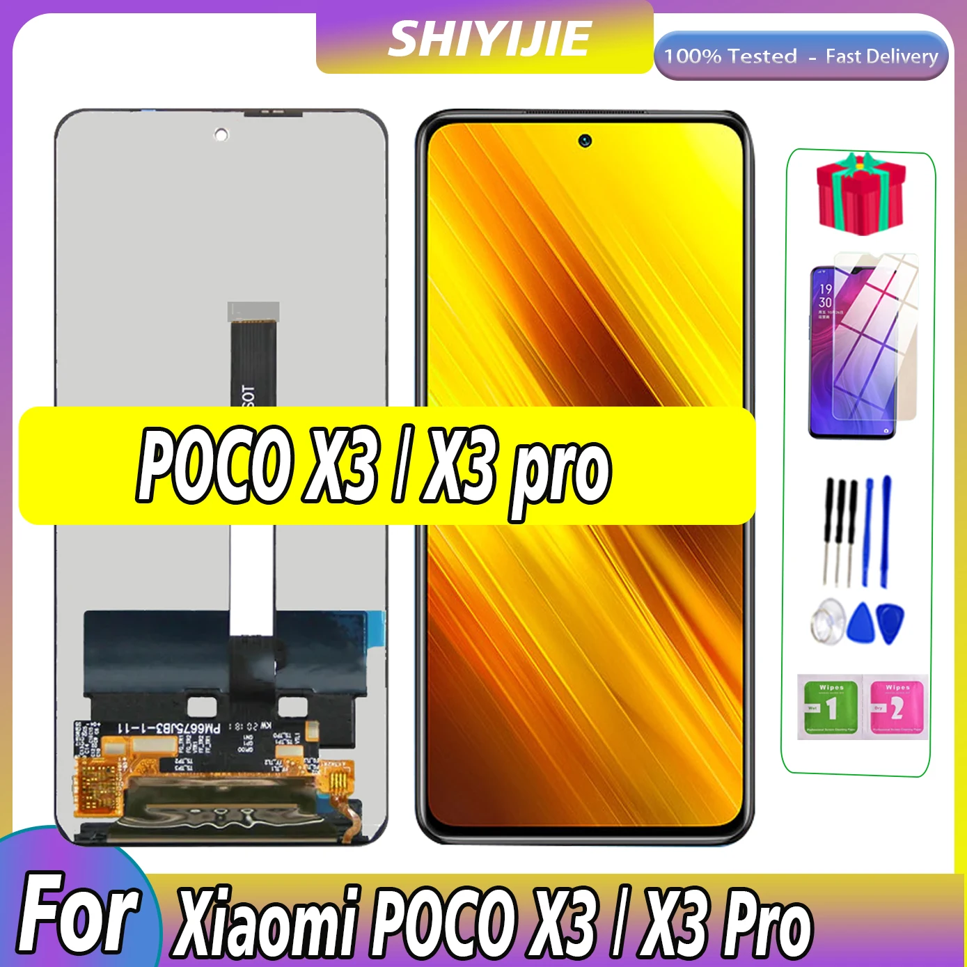 6-67-LCD-POCO-X3-Original-For-XIAOMI-POCO-X3-Pro-M2007J20CG-LCD-Display ...