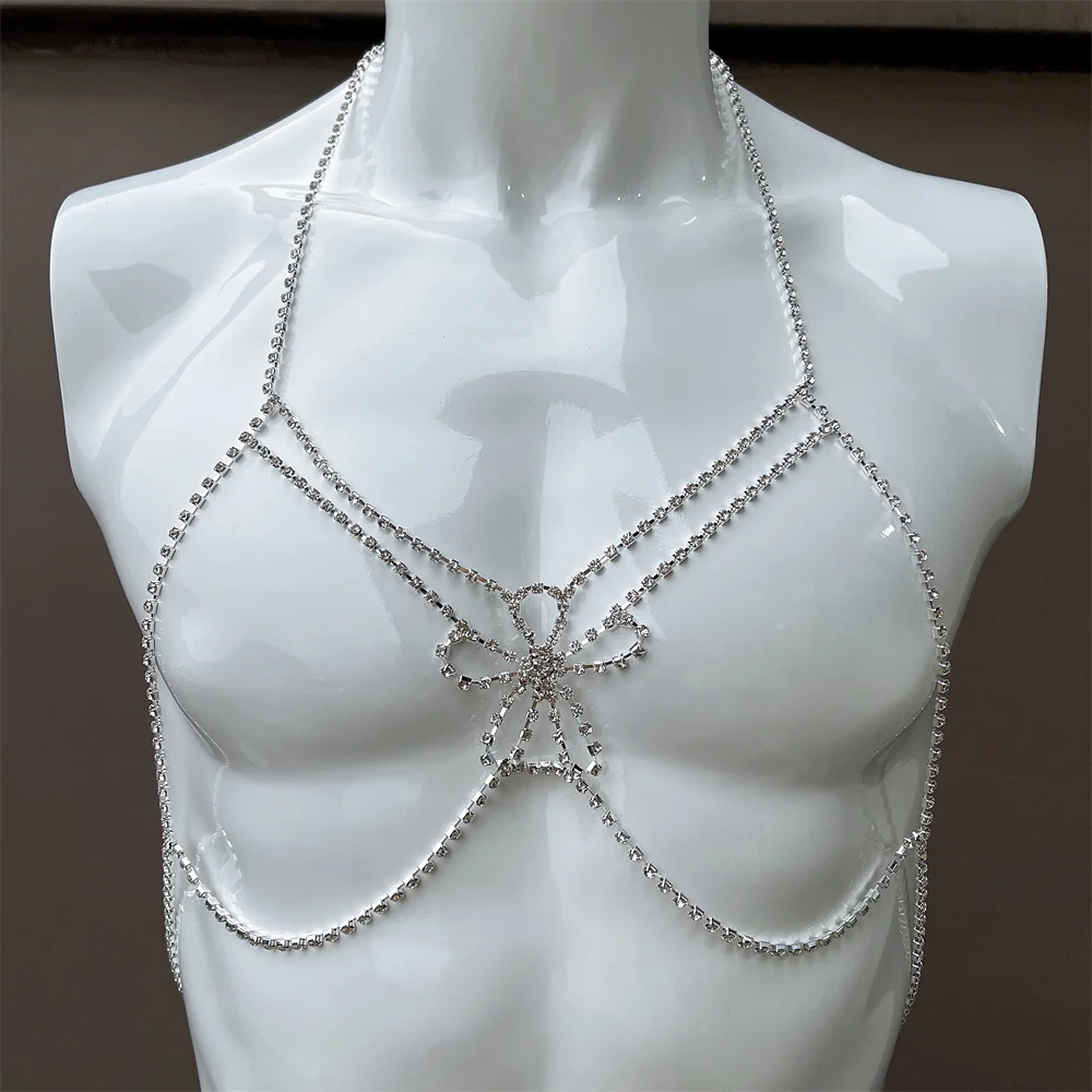 New-Luxury-Rhinestone-Flower-Shape-Hollow-Chest-Chain-Nightclub-Carnival-Crystal-Condole-Belt ...